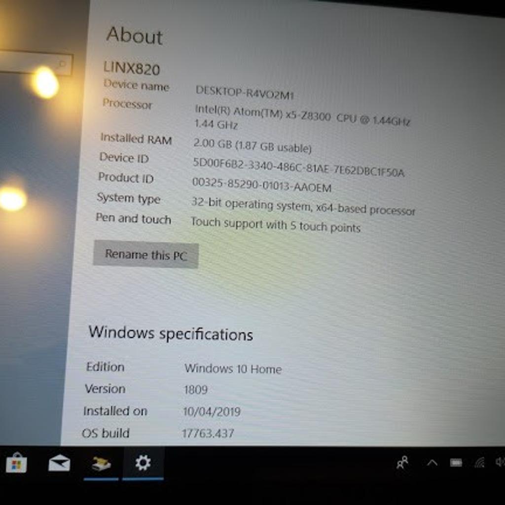 Linx 820 Tablet - Windows 10 - with case in Bletchley für £ 55,00 zum ...