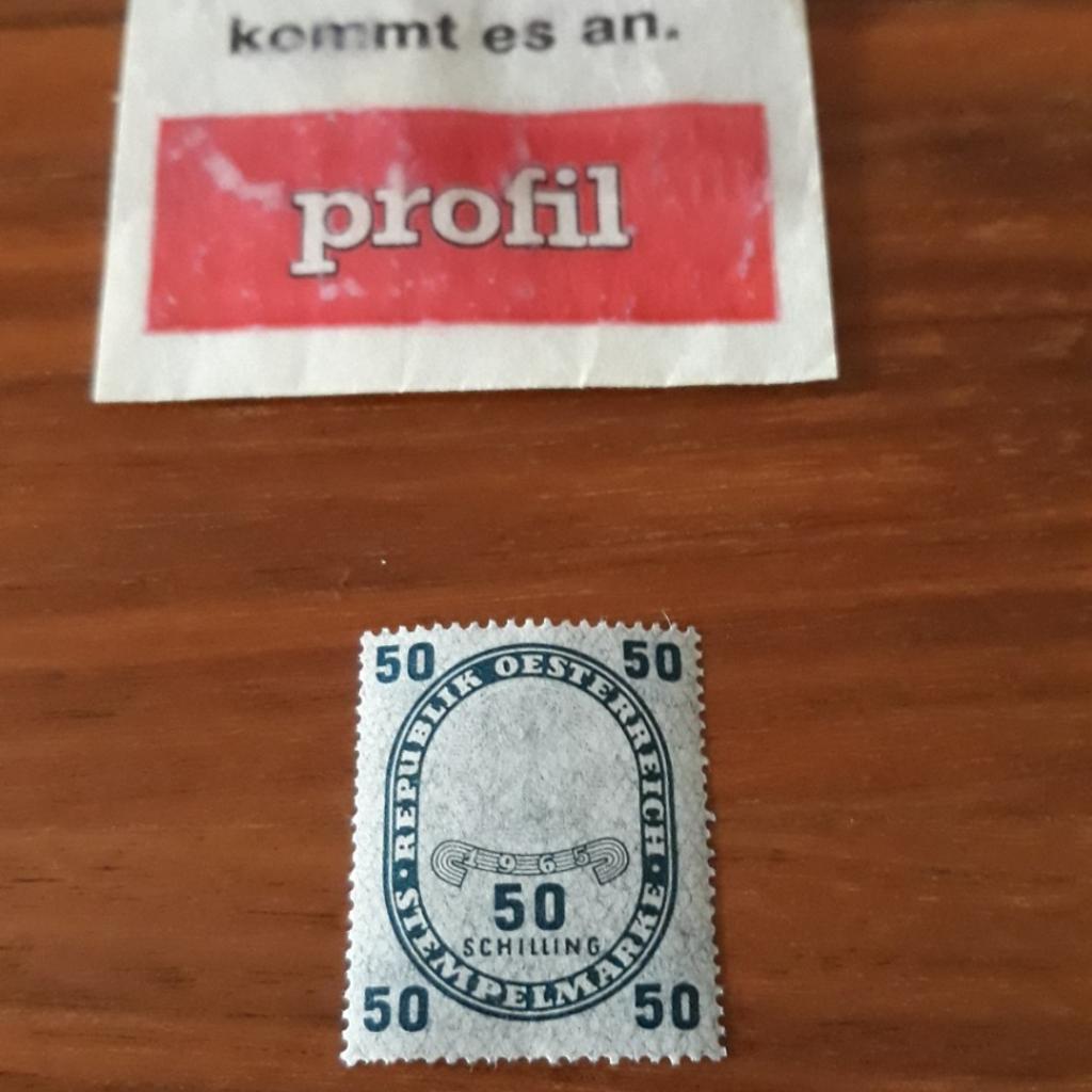 50 schilling Stempelmarke NEU in 2402 Gemeinde Haslau - Maria Ellend ...