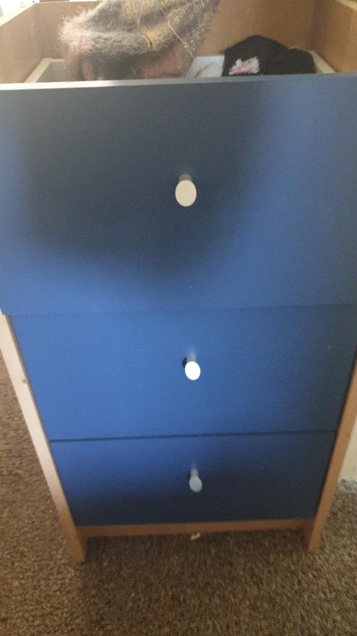 Argos Childs 3 blue draw desk in DY2 Dudley for £17.50 for sale | Shpock