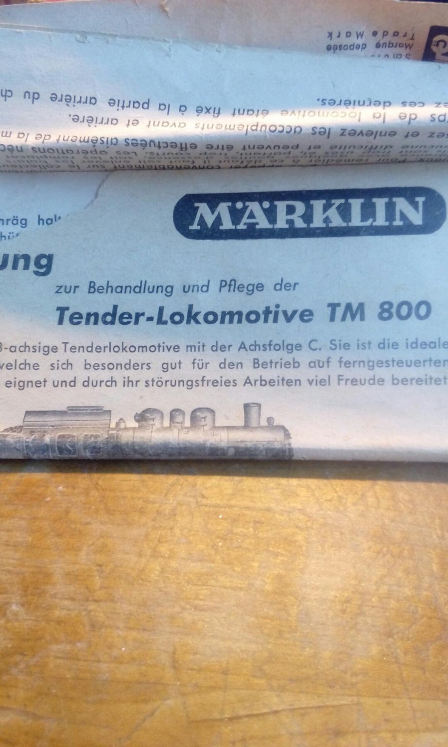 märklin tender Lokomotive tm 800 in 81737 München für 40,00 € zum ...