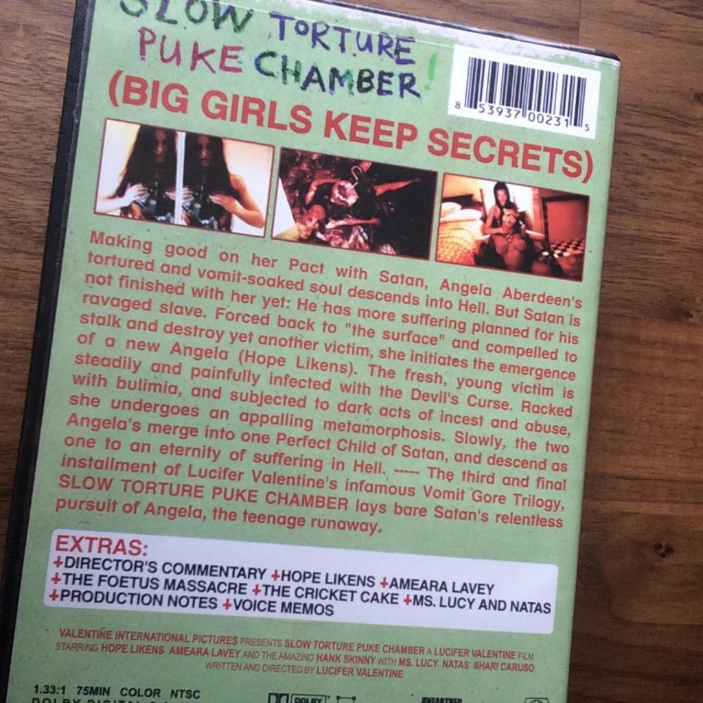 Slow Torture Puke Chamber Vomit Gore DVD in 64823 Groß-Umstadt for €30. ...