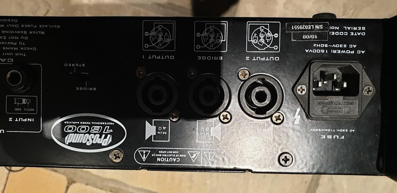 Prosound Pro 1600 watt stereo Amplifier in London Borough of Havering ...
