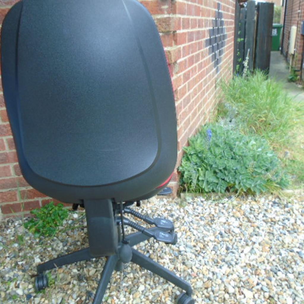 Red office typist chair with lumbar support in PE2 Peterborough for £25 ...
