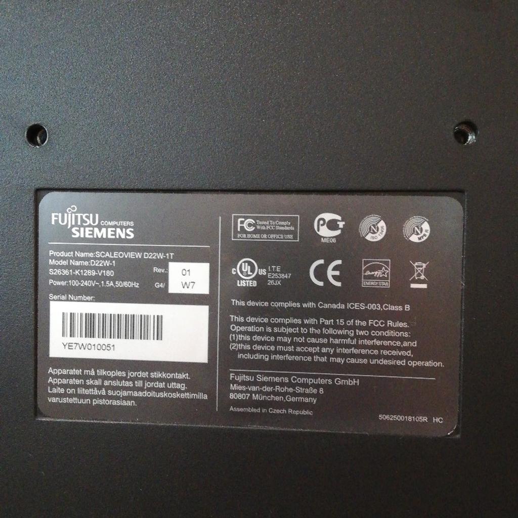 Fujitsu Siemens Bildschirm Monitor 22 Zoll in 6020 Innsbruck for €25.00 ...