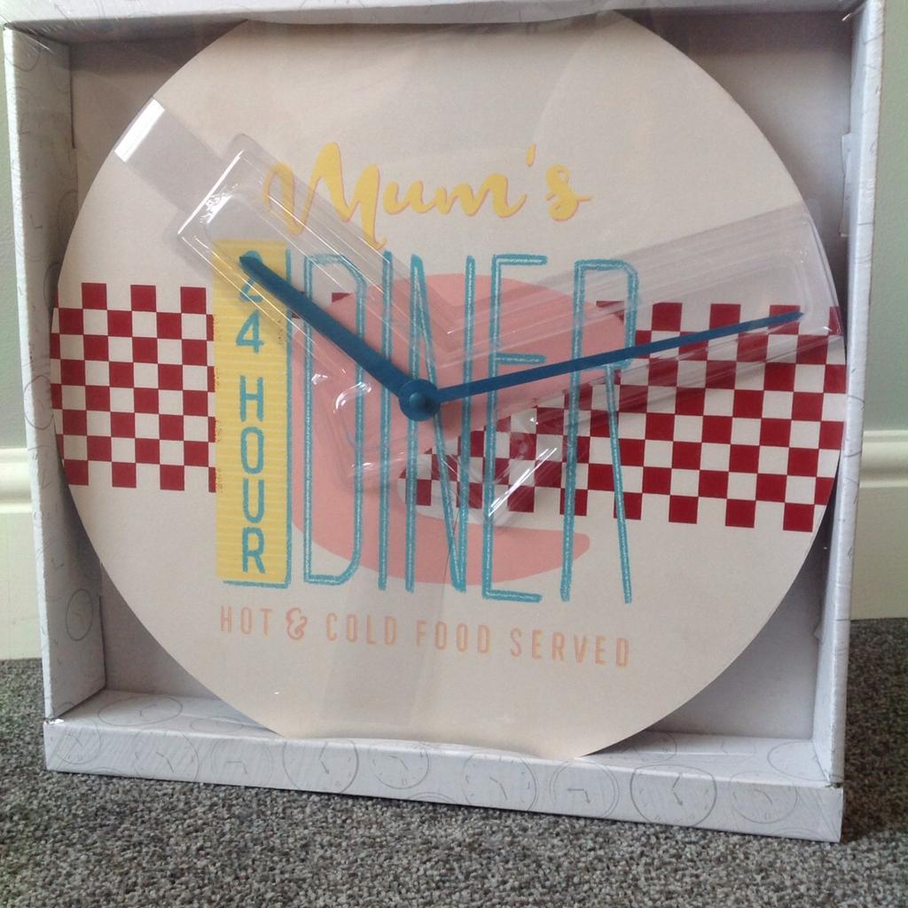Mums Diner -Brand new - Retro clock in B77 Tamworth for £5.00 for sale ...