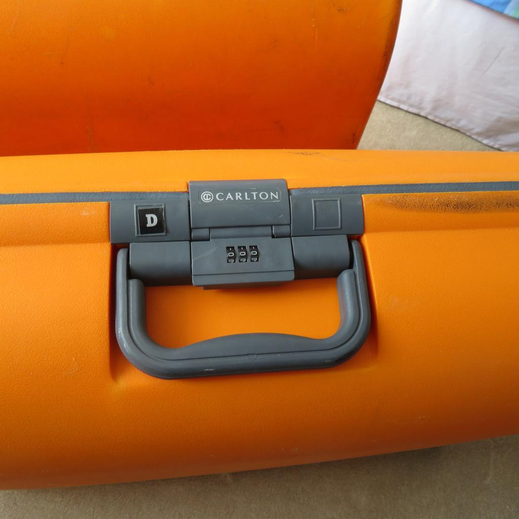 2 x Carlton hard shell orange suitcases in ME15 Maidstone for £60.00 ...