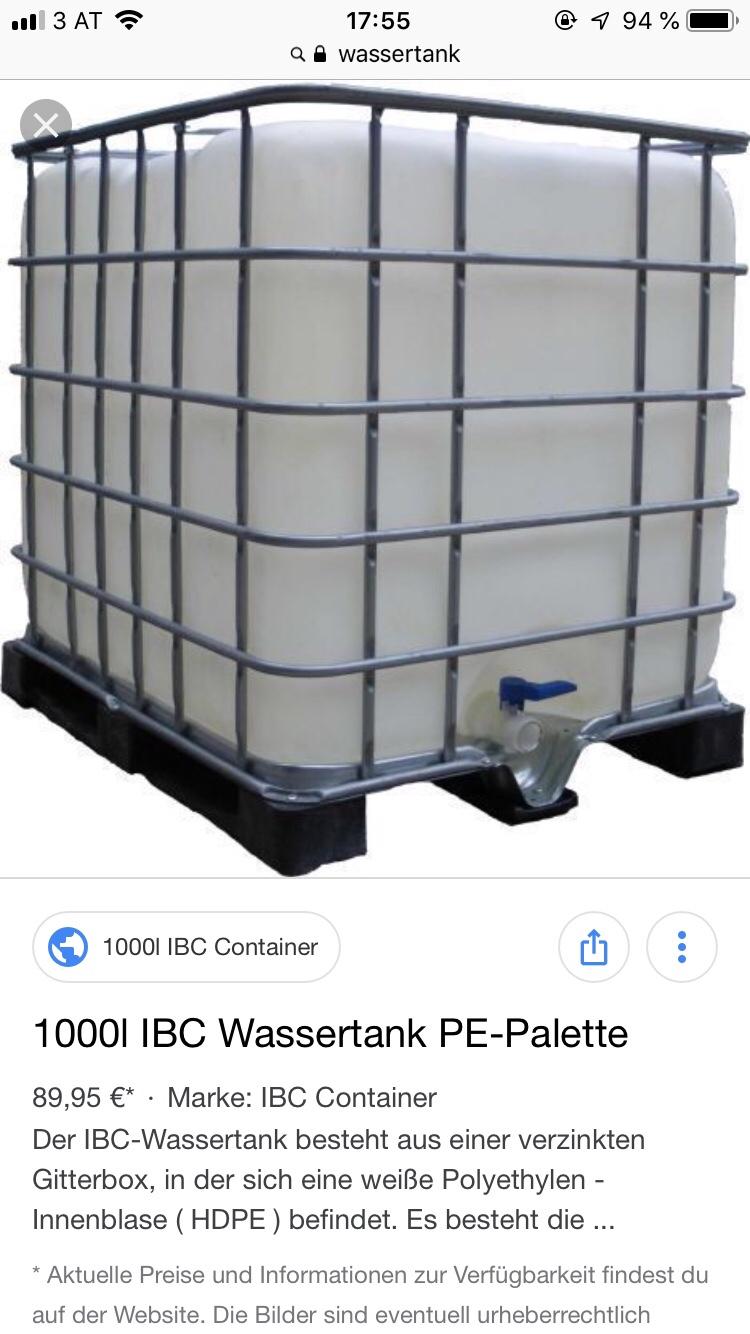 Wassertank für Garten 1000l in 6845 Hohenems für 50,00 € zum Verkauf ...