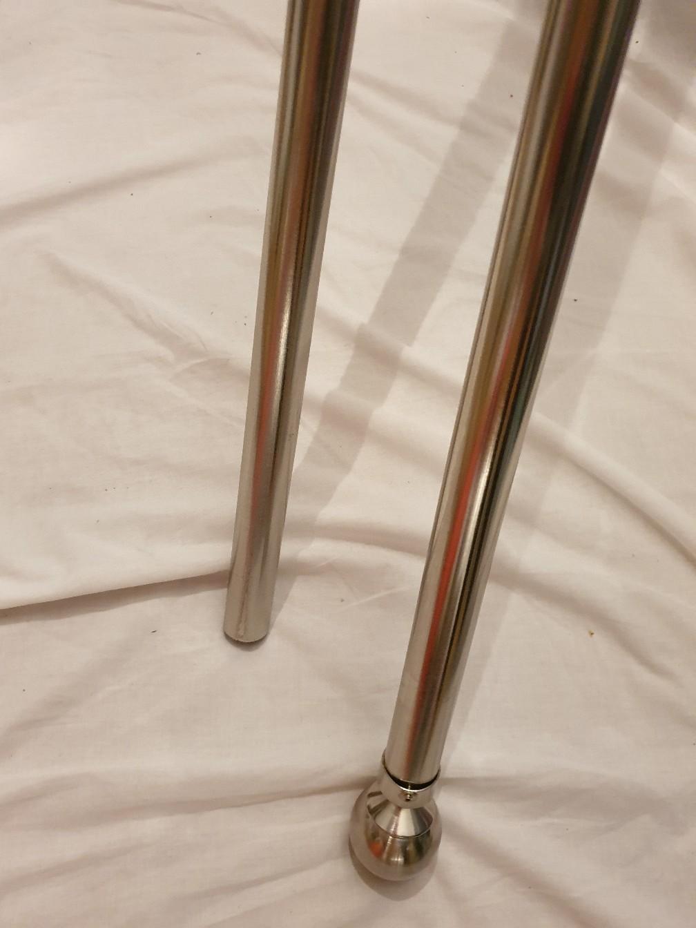 2.4 metre brushed chrome curtain pole in B77 Tamworth for £8.00 for ...