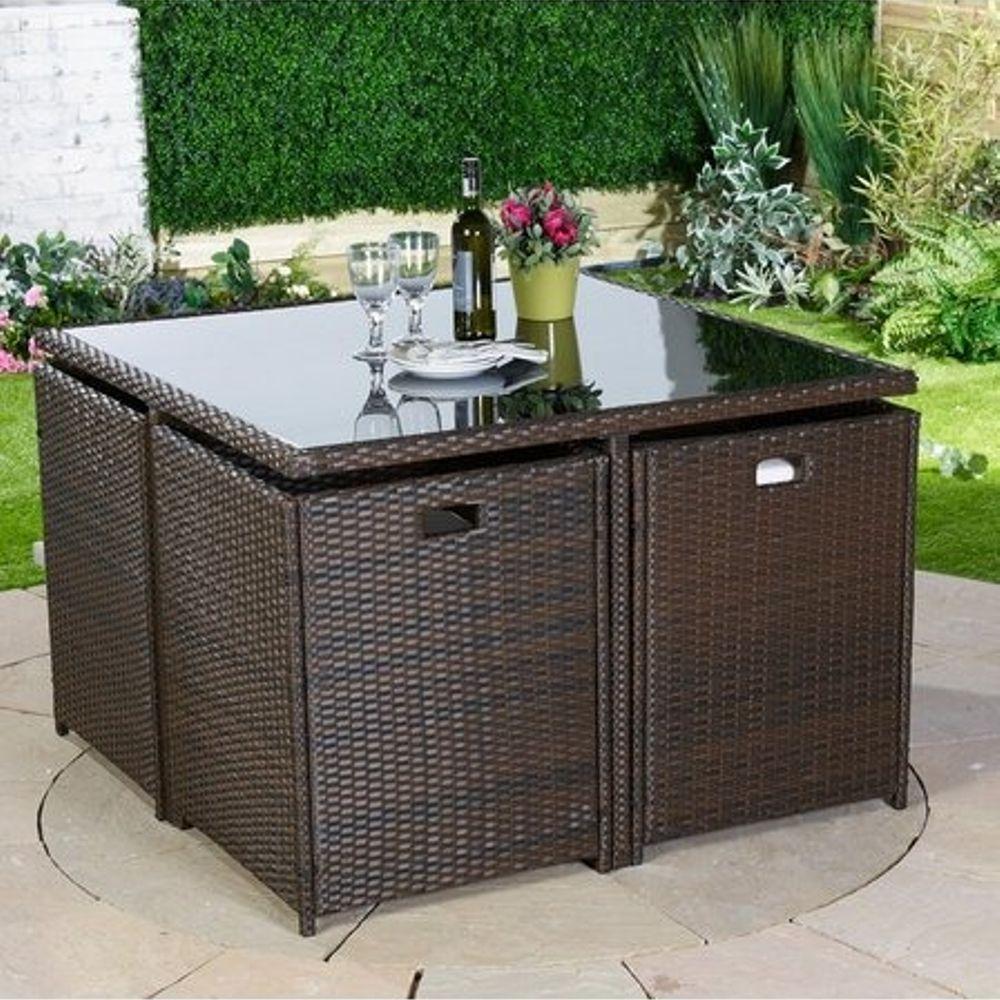Monaco 5 Piece Rattan Cube Hideaway Set Brown in M350BN Failsworth for ...