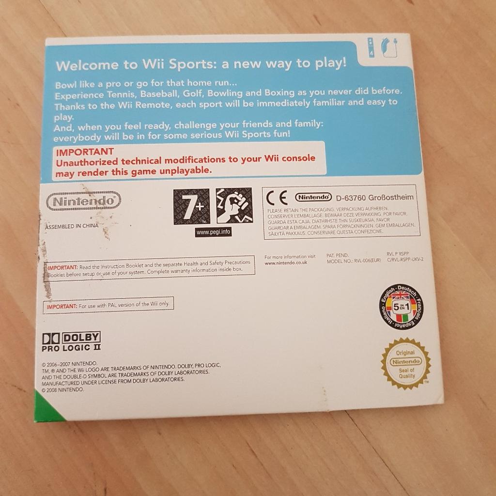 wii sports game cardboard edition. in NR31 Yarmouth für £ 6,99 zum ...