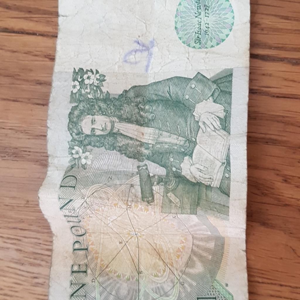 one pound banknote Isaac Newton. in WS11 Chase für £ 5,00 zum Verkauf ...