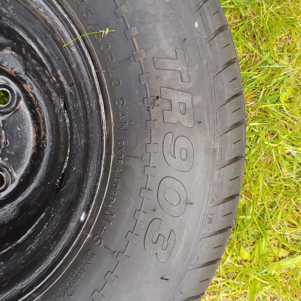 Trailer wheels and Brand new Tyres 145/80/R10 in Tamworth for £60.00 ...
