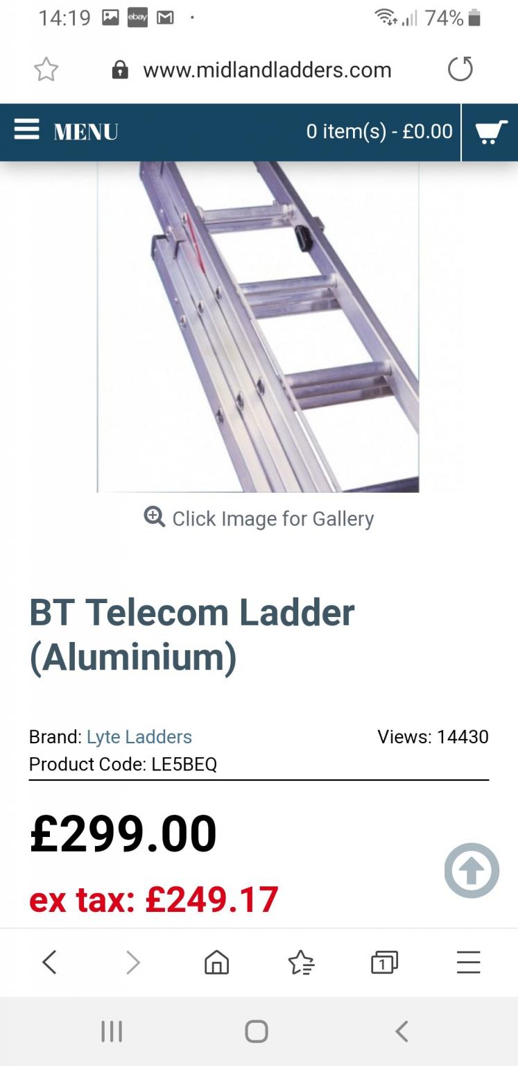 ex bt ladders in WF8 Wakefield for £110.00 for sale | Shpock