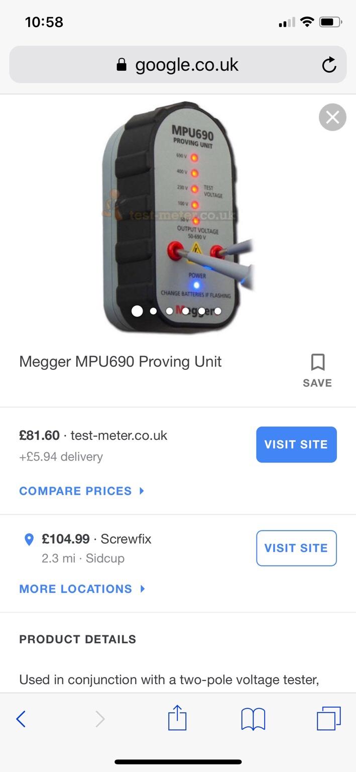 Megger MPU690 proving unit in BR8 Sevenoaks für 50,00 £ zum Verkauf ...
