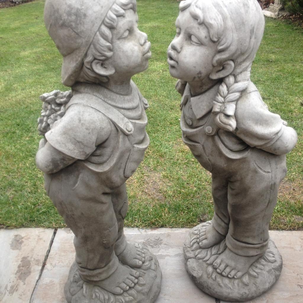 Stone life size boy and girl statues, New in TS17 Thornaby for £100.00 ...