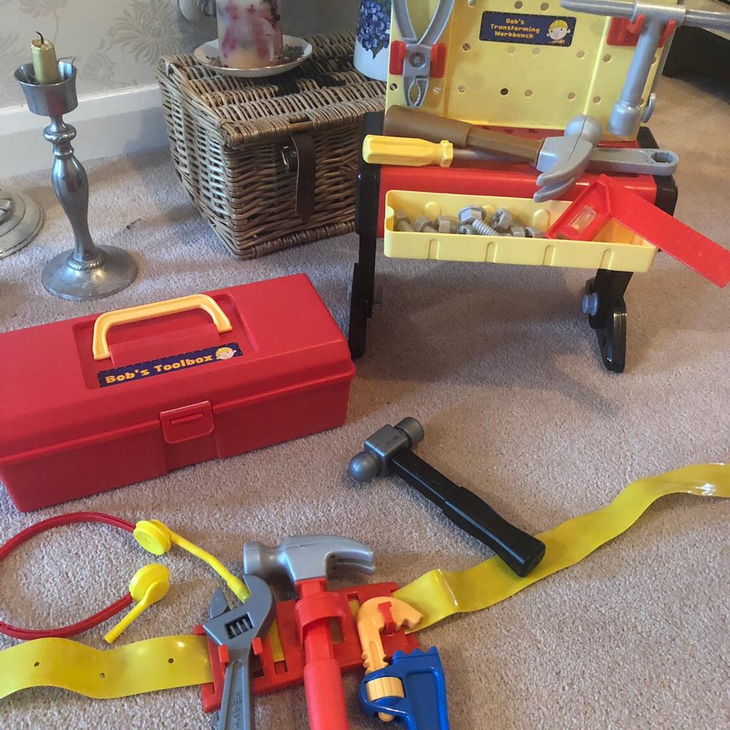 Bob the Builder workbench, tool box and belt in ST17 Stafford for £10. ...