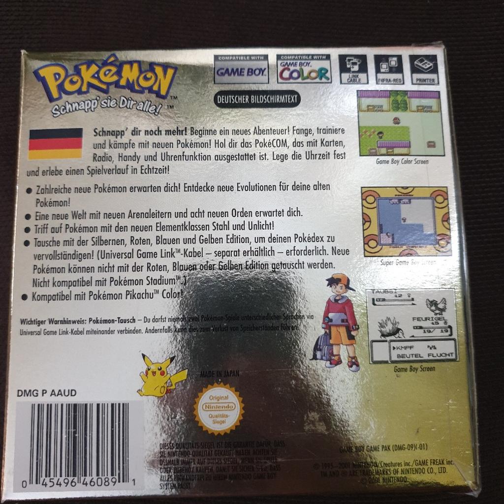 Pokemon Goldene Edition Gameboy Color in 01067 Dresden for €85.00 for ...