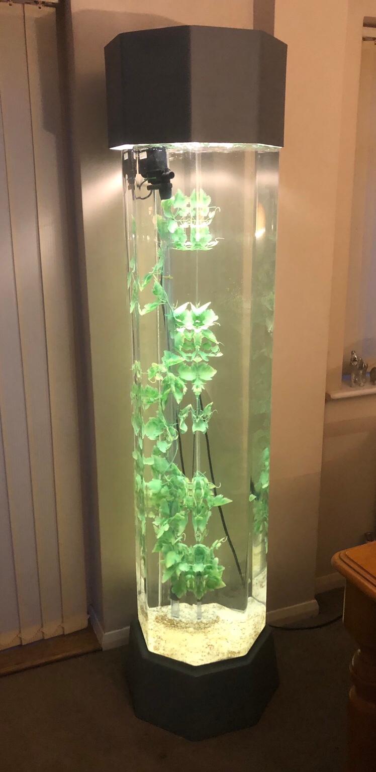 6 ft tall designer column fish tank hexagonal in CV11 Bedworth for £325 ...