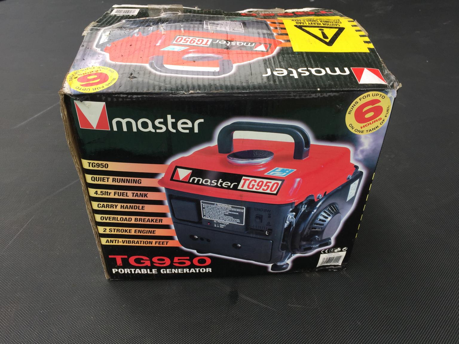 Master TG950 Portable Generator in CH3 Tattenhall for £25.00 for sale ...