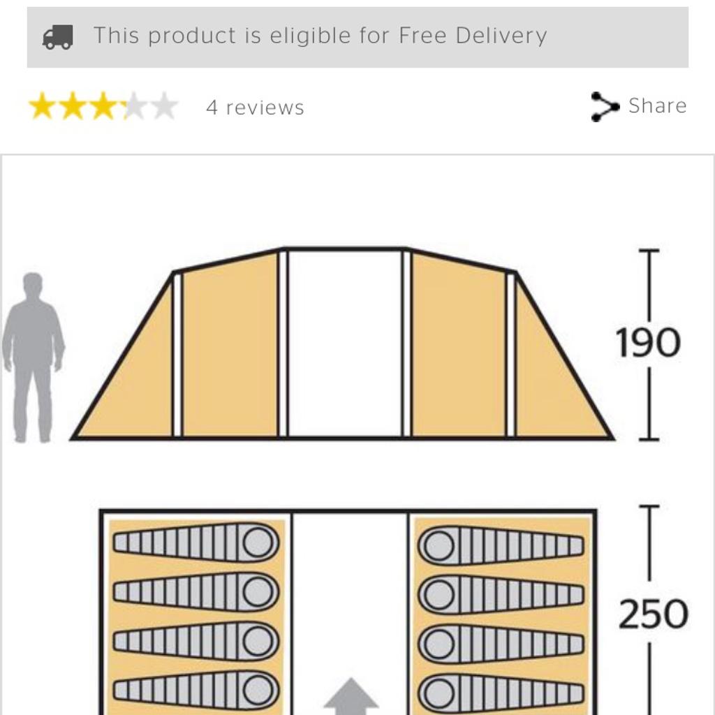 Airgo Genus 800 tent in PR5 Ribble für 210,00 £ zum Verkauf | Shpock DE