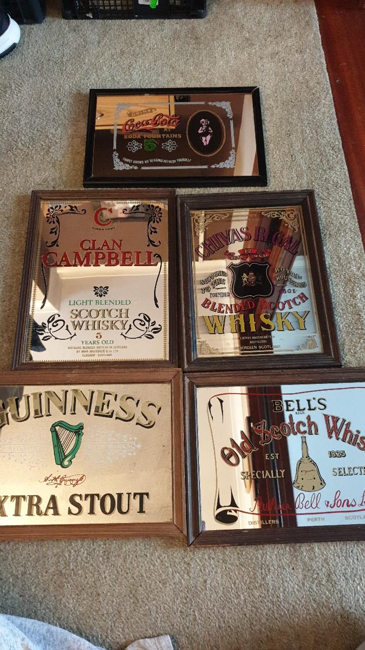 5 x old pub mirrors man cave bar in CT19 Hythe für 50,00 £ zum Verkauf ...