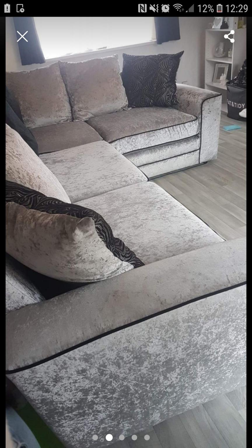 crushed velvet corner sofa in B63 Dudley für 280,00 £ zum Verkauf ...