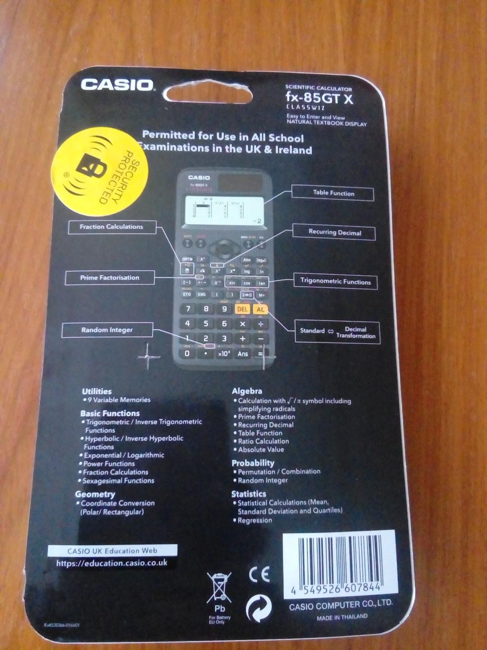 Casio scientific calculator fx -85GTX in B68 Sandwell for £12.00 for ...