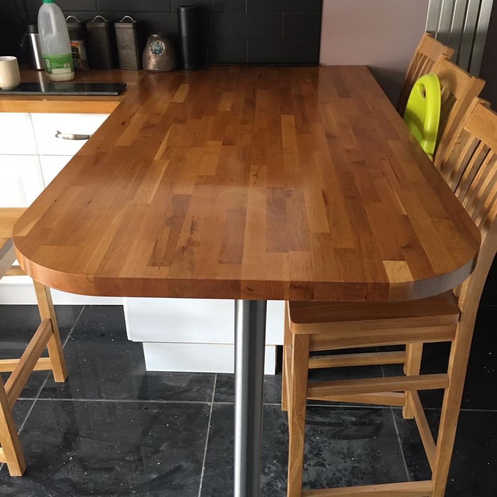 Oak breakfast bar in DL3 Hill for £125.00 for sale | Shpock