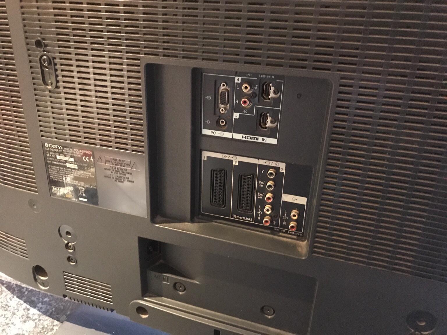 Sony Bravia 40w-2000 40” LCD Tv in Burtonwood für £ 50,00 zum Verkauf ...