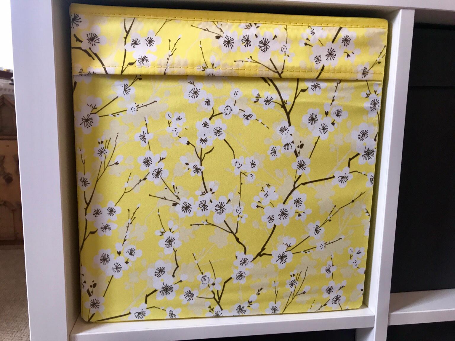 Ikea Yellow Floral Drona storage box x 4 in CW8 Cuddington für 10,00 ...