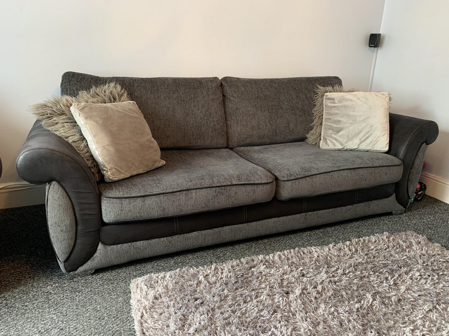 DFS fabric 3 seat sofa & large arm chair grey in M22 Manchester für 300 ...