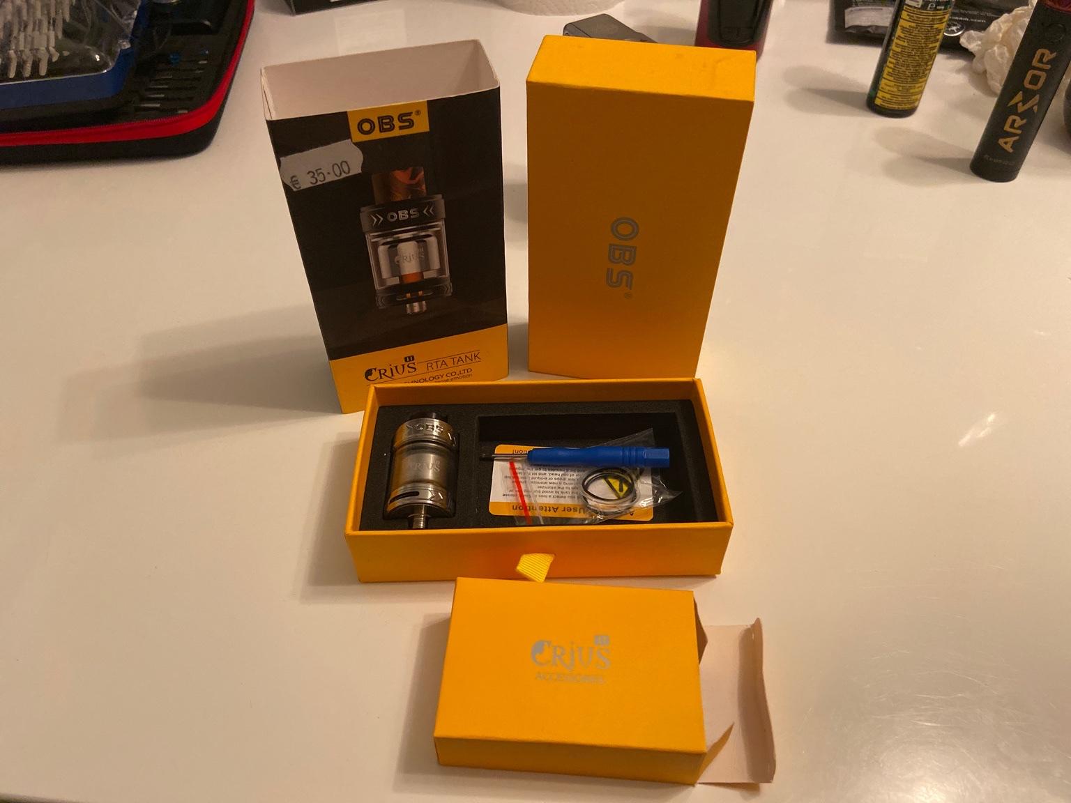 OBS Crius II 2 RTA Verdampfer Silber in 52134 Herzogenrath für 20,00 ...