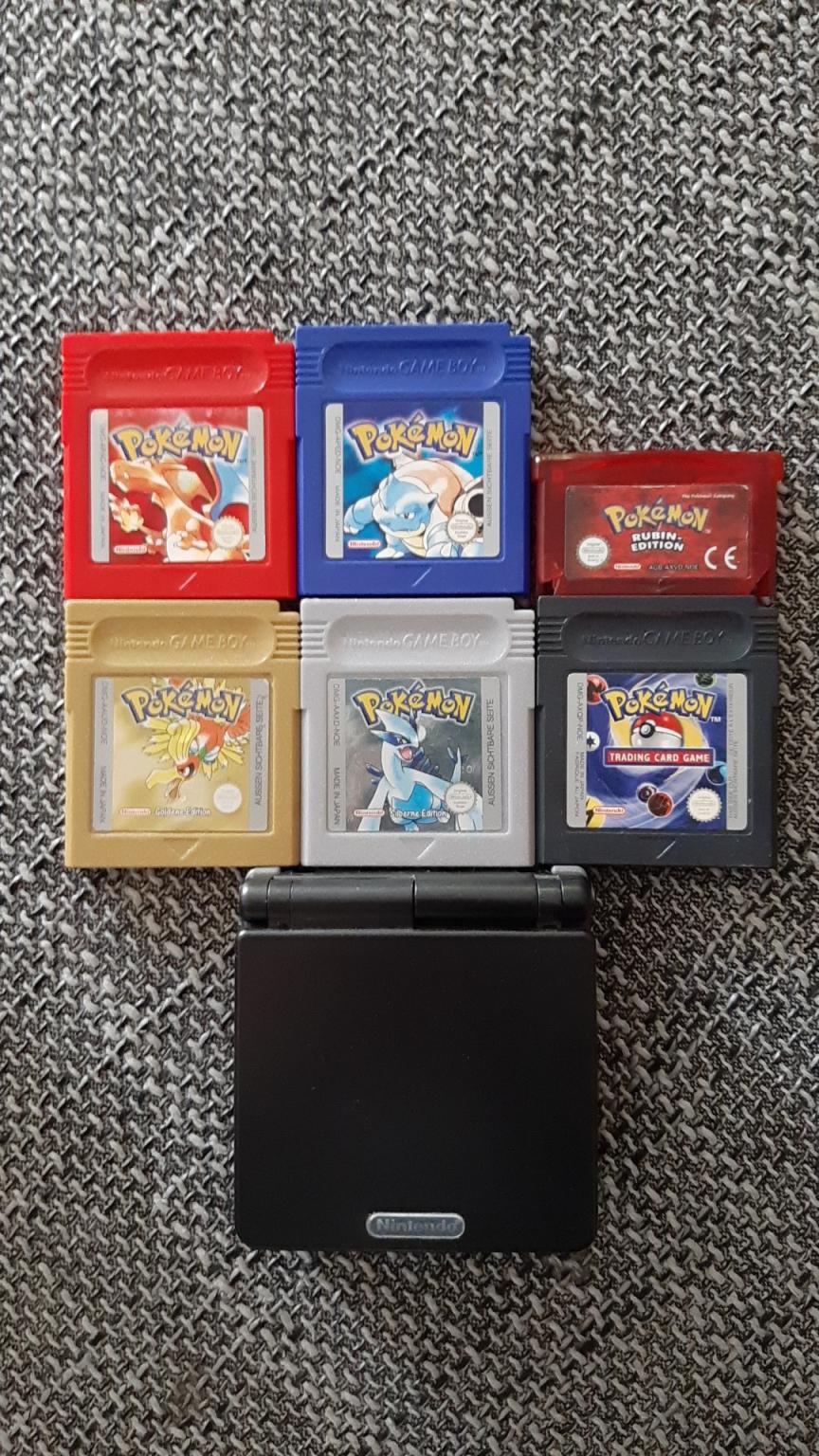 Gameboy Advance SP + Pokemon Editionen in 64331 Weiterstadt für 105,00 ...
