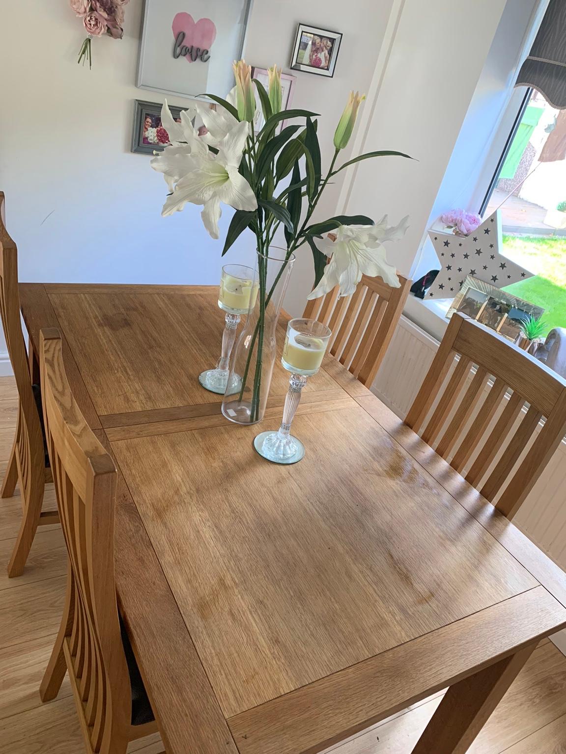 NEXT CAMBRIDGE OAK TABLE AT CHAIRS in Wigan for £200.00 for sale | Shpock