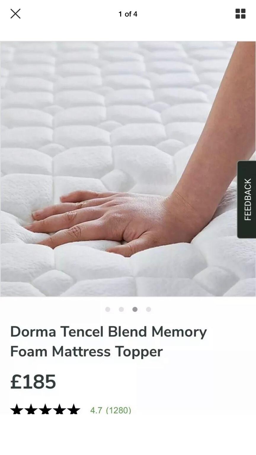 Dorma Tencel Memory Foam Mattress Topper King in DY11 Wyre Forest for £ ...