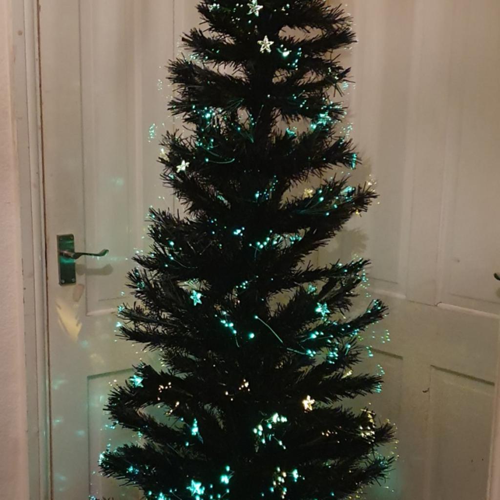 6ft black fibre optic shimmer christmas tree in Ribble Valley für 20,00 ...