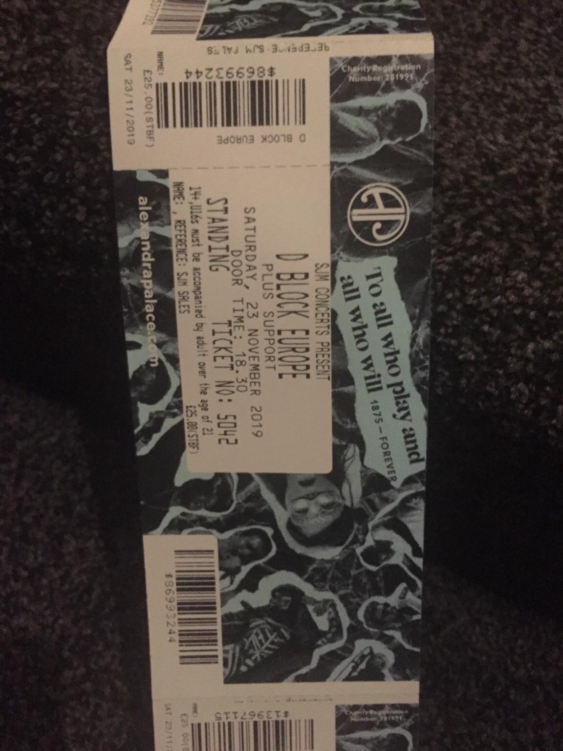D Block Europe concert tickets - 3 for sale!! in ME8 Gillingham für ...