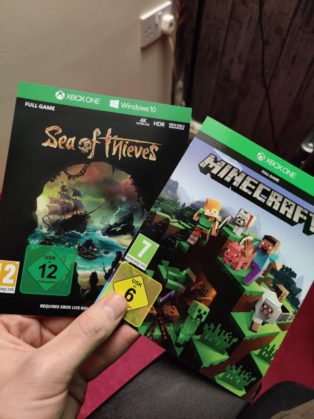 sea of thieves & Minecraft Xbox one codes. in LE65 Leicestershire für ...