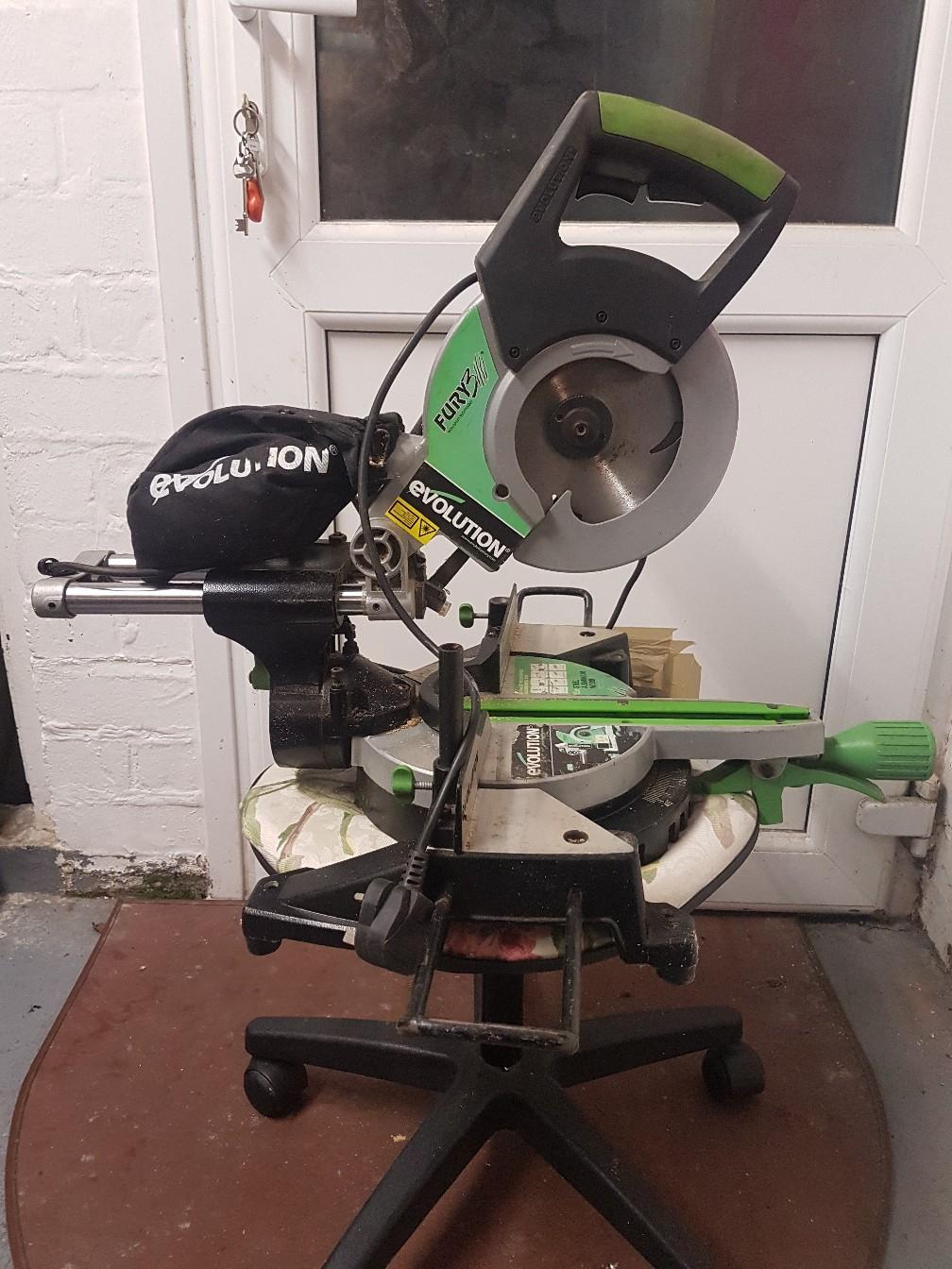 Evolution Fury 3 Sliding Chop Saw/ mitre saw in B45 Bromsgrove for £60. ...