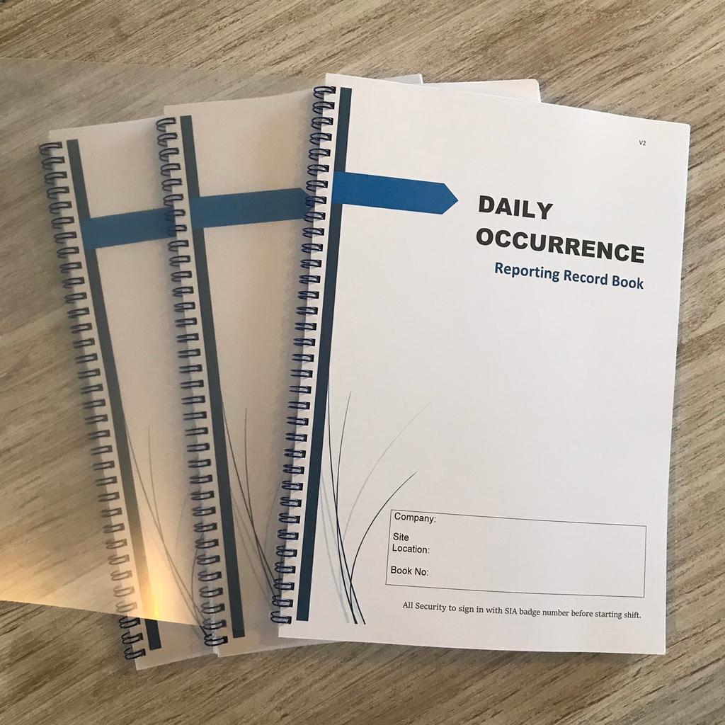 Daily Occurrence Record Securtiy books 120pg in Frome St Quintin für 12 ...