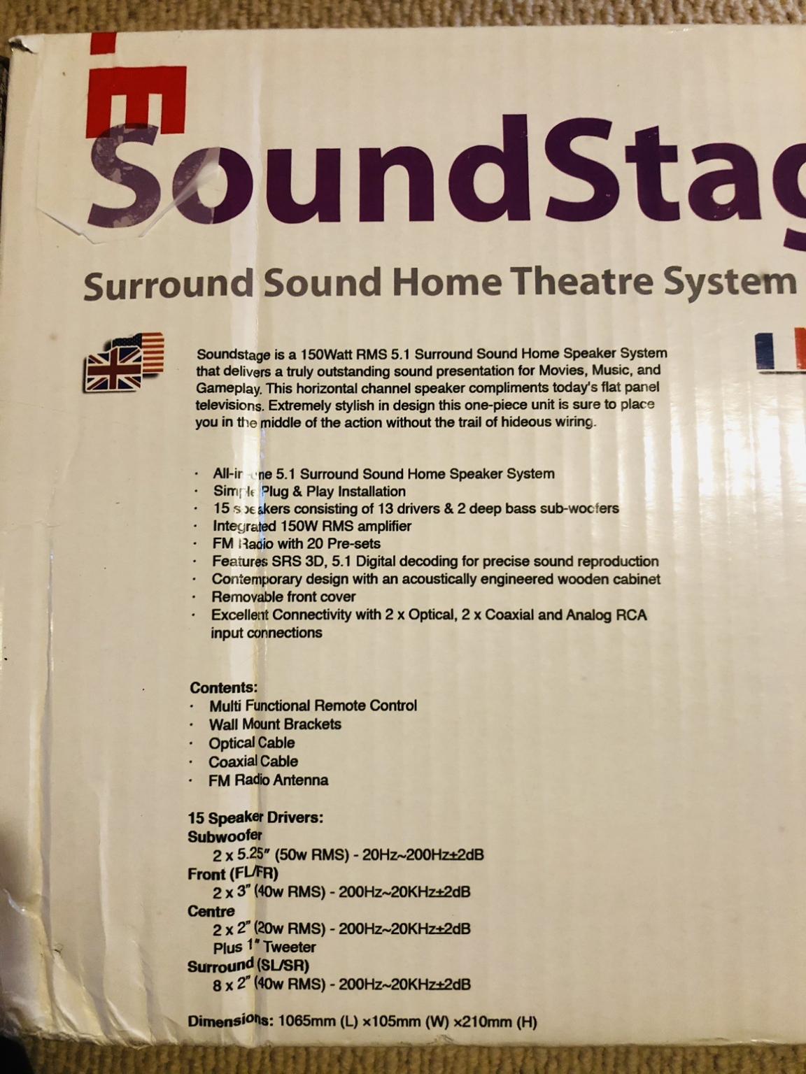 Logic 3 Sound stage sound bar 5.1 in GL11 Cam for £55.00 for sale | Shpock