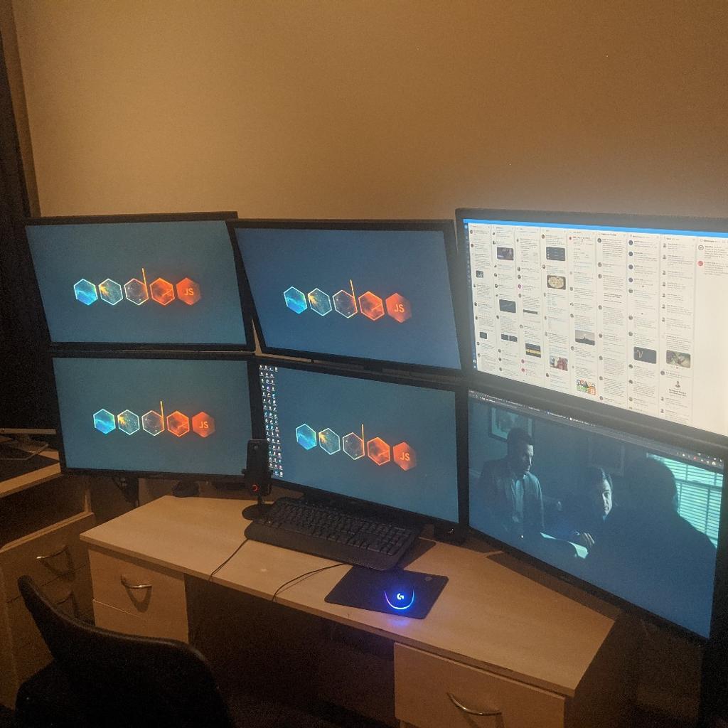 Trading PC with 6qhd Monitors in W1 London for £2,395.00 for sale | Shpock