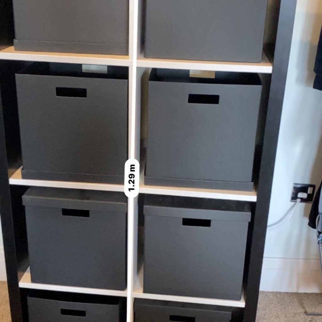 Black 8 cube unit with 8 boxes in SW20 London für £ 30,00 zum Verkauf ...