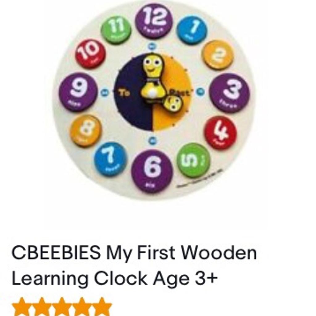 Brand new CBeebies wooden clock £4 EACH in BD4 Bradford für £ 4,00 zum ...