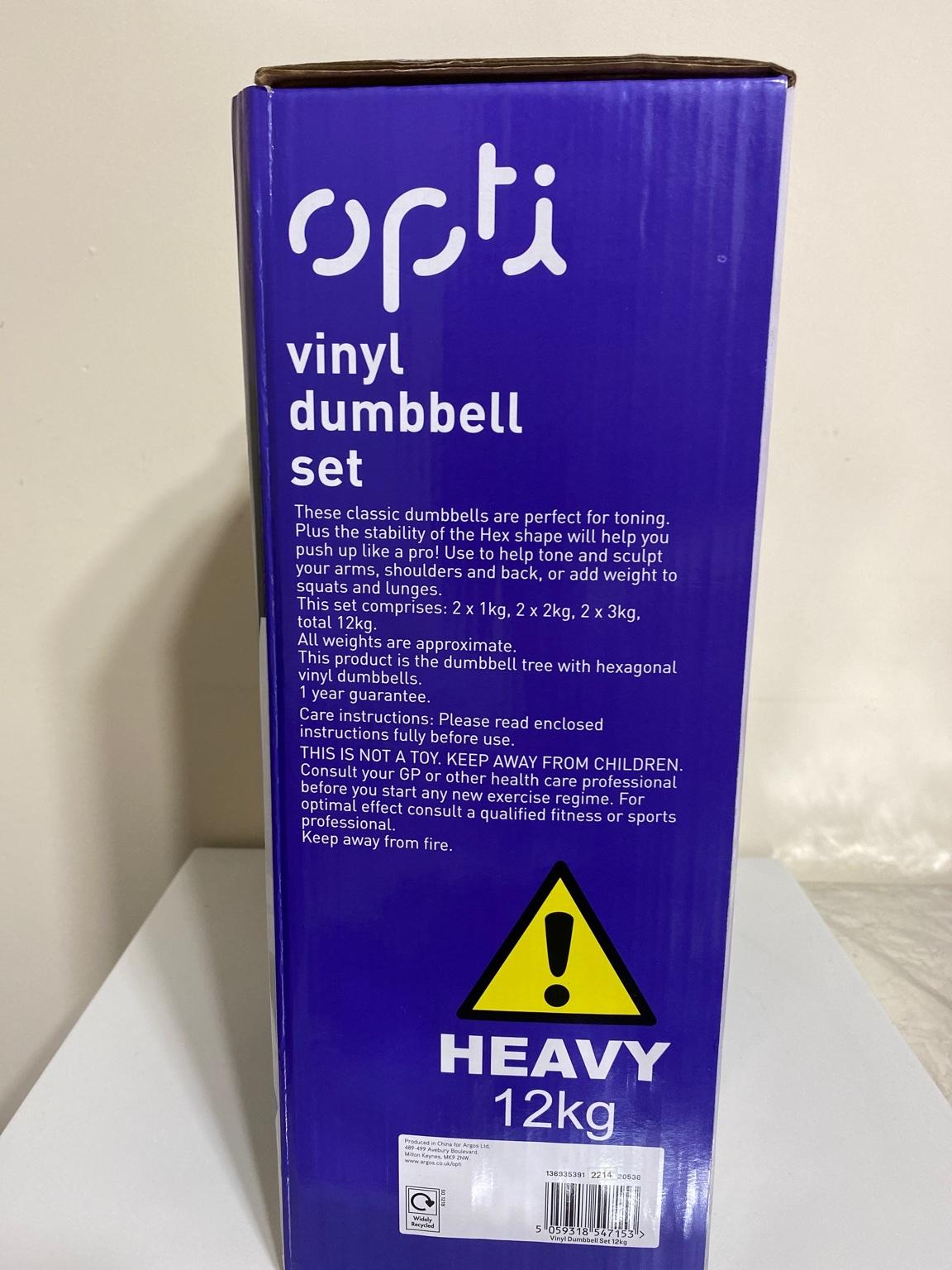 Opti vinyl colourful dumbbell set 12kg in B44 Birmingham für 40,00 ...