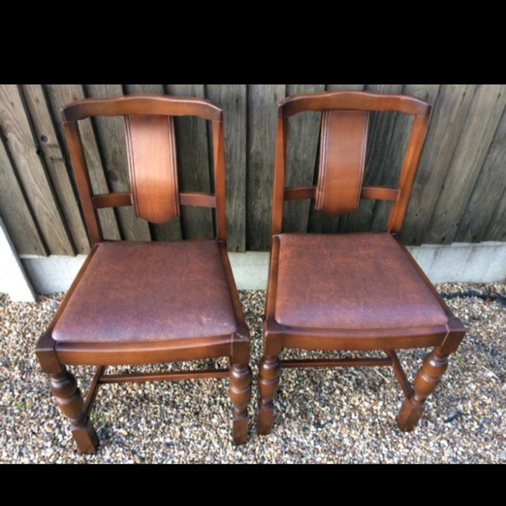 pair of oak 1930s chairs upcycle project in NR28 Norfolk für 30,00 ...