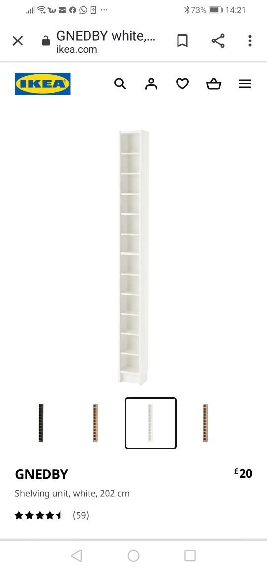 ikea GNEDBY white shelving unit x 2 in NG8 Nottingham für 30,00 £ zum ...