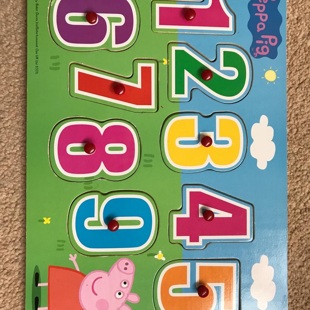 Peppa Pig Wooden Numbers Puzzle in North West Leicestershire für 1,00 ...