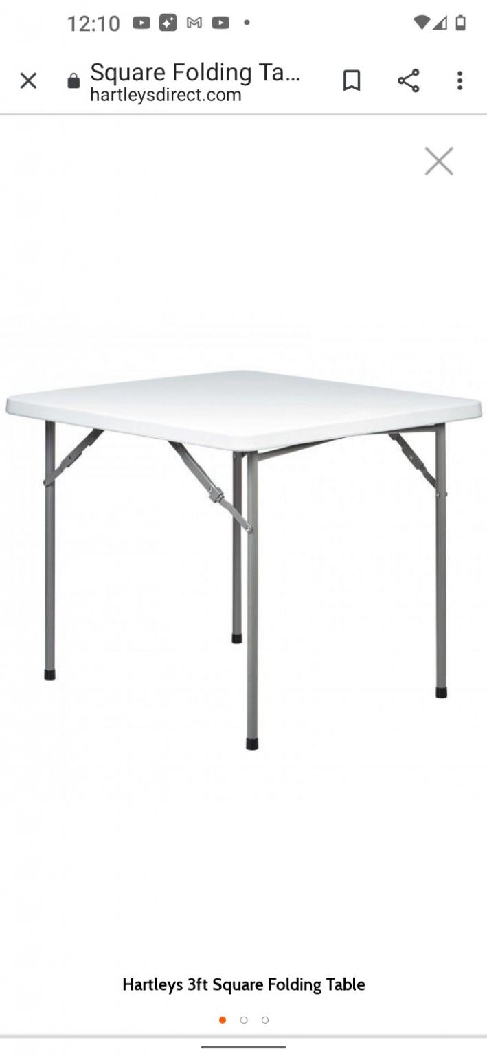 Hartley's 3ft Square Folding Table in SE8 Greenwich for £16.99 for sale | Shpock