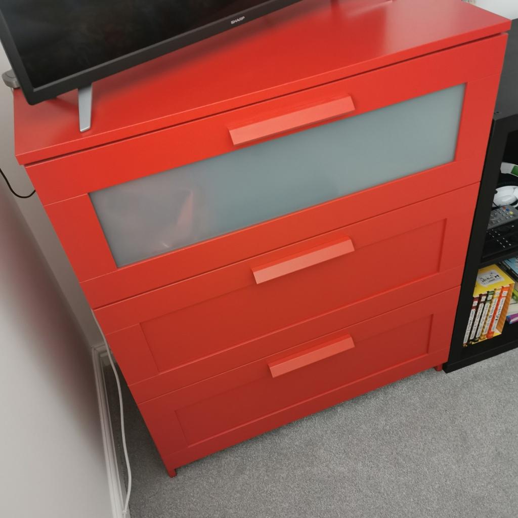 ikea drawers and side table, red in NE34 Tyneside for £40.00 for sale ...